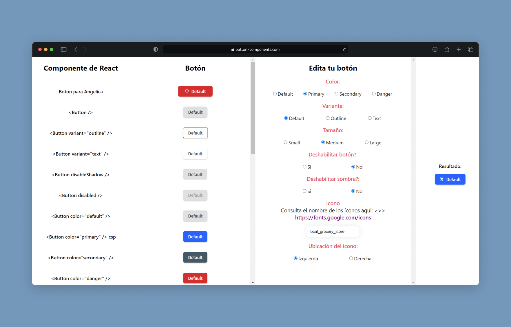 Railly Hugo | Librería de Botones